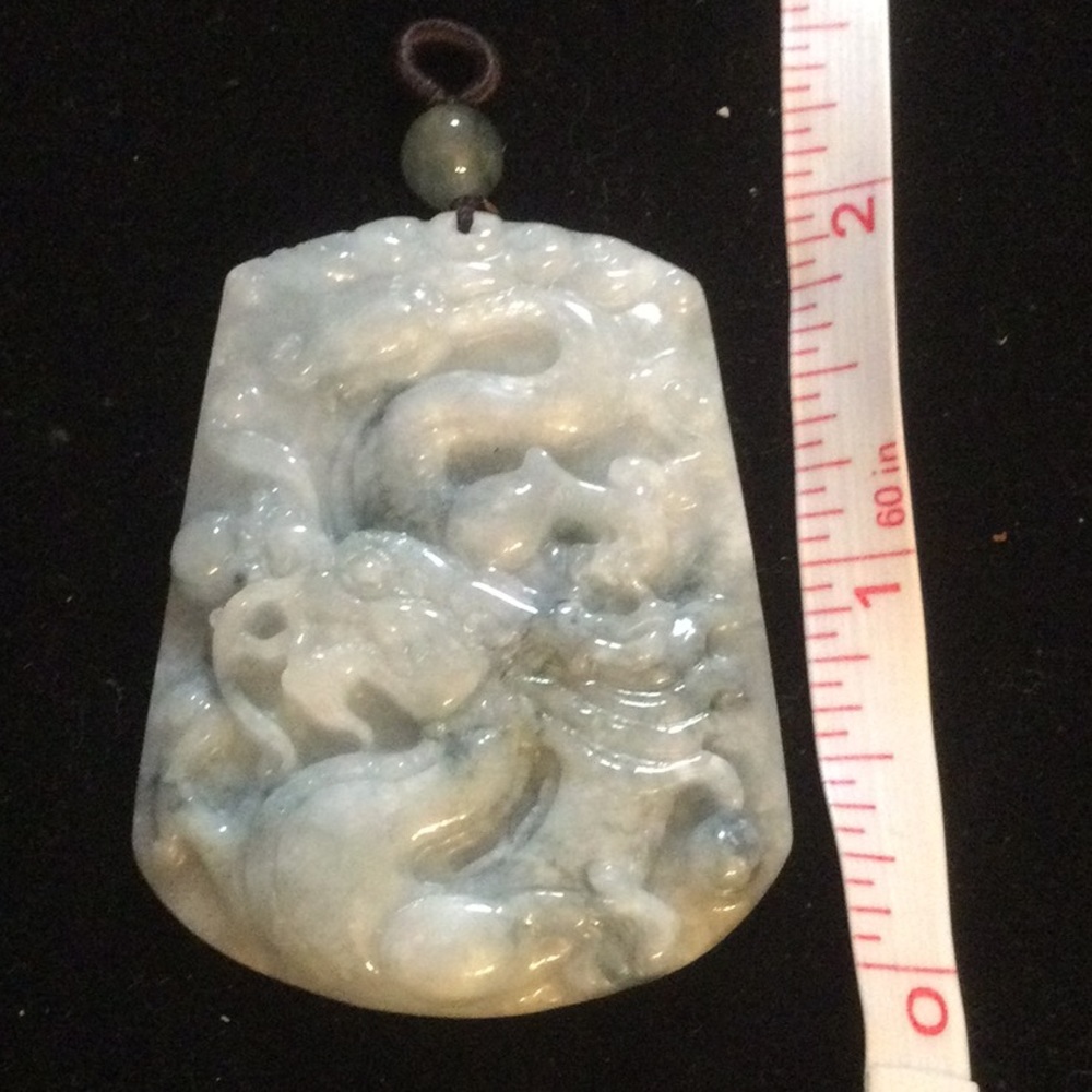 Rare Jadeite Dragon Pendant - Gem